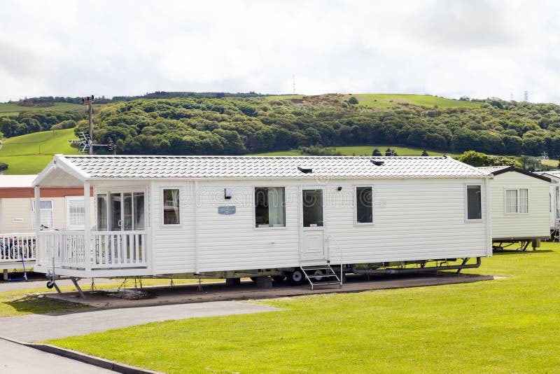 Static Caravan Park. Presthaven Sands, Stock Image - Image of camp ...