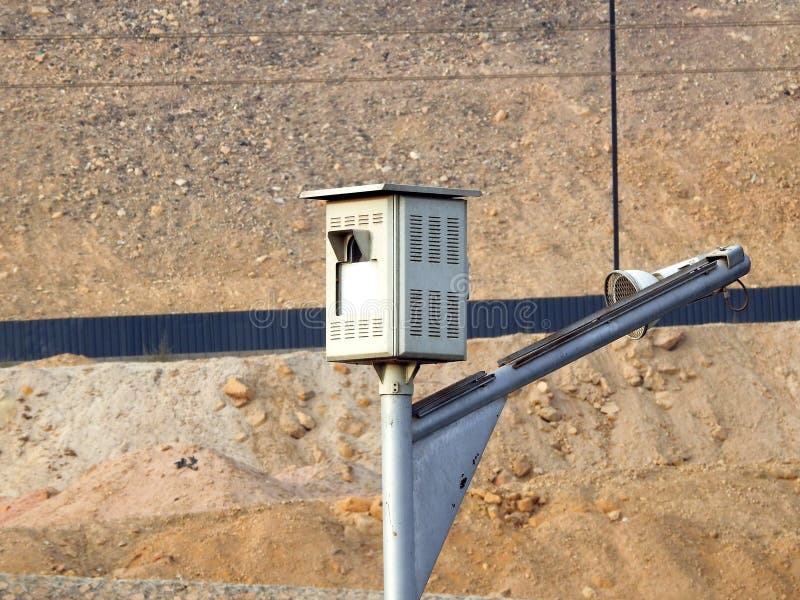 A Static Cutting Edge Traffic Radar, Speed Trap Camera Ready To Flash ...