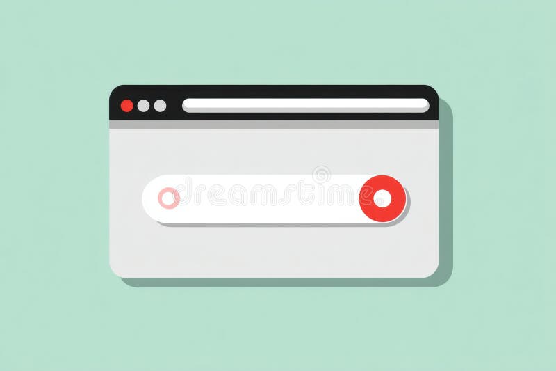 Static Distorted Icon Displayed Over a Web Browser Tab with Top Third Unoccupied Stock Photo ...