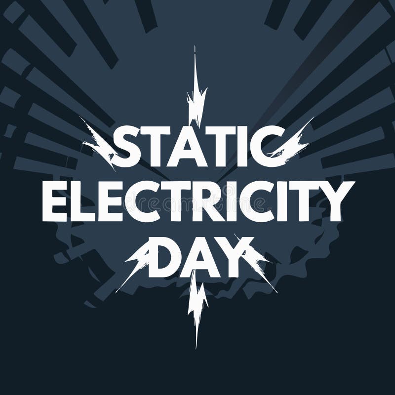Static Electricity Day Celebration with Striking Text and Design Stock ...