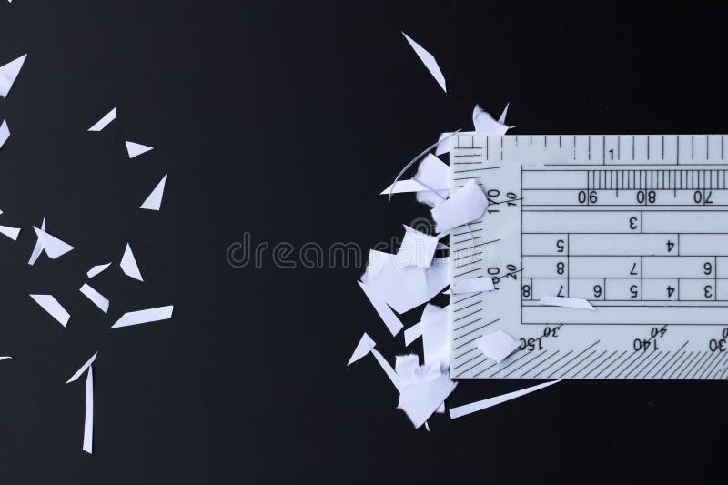 Static Electricity Experiment with Paper and Ruler Stock Photo - Image ...
