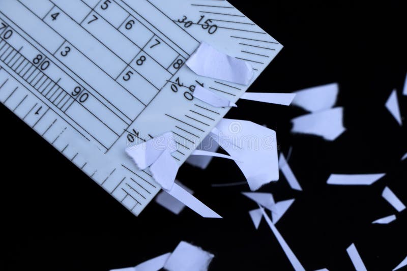 Static Electricity Experiment with Paper and Ruler Stock Image - Image ...