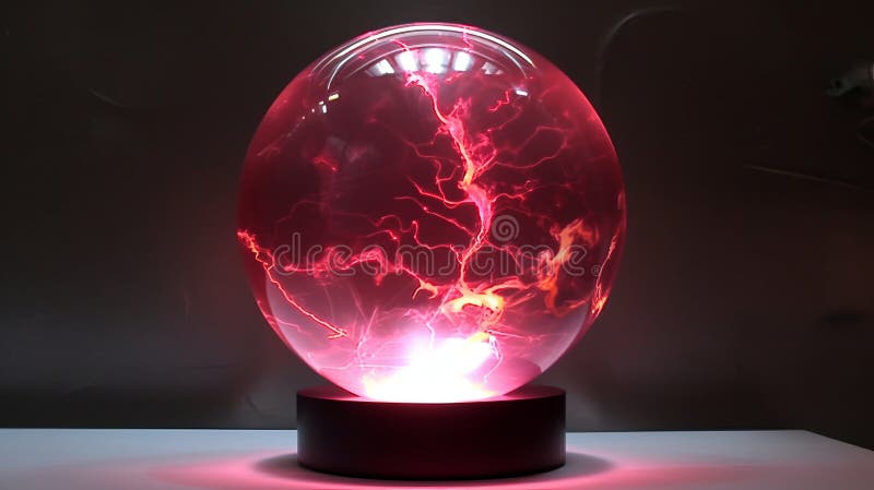 Static Electricity in Plasma on a Tesla Sphere. Generative AI Stock ...
