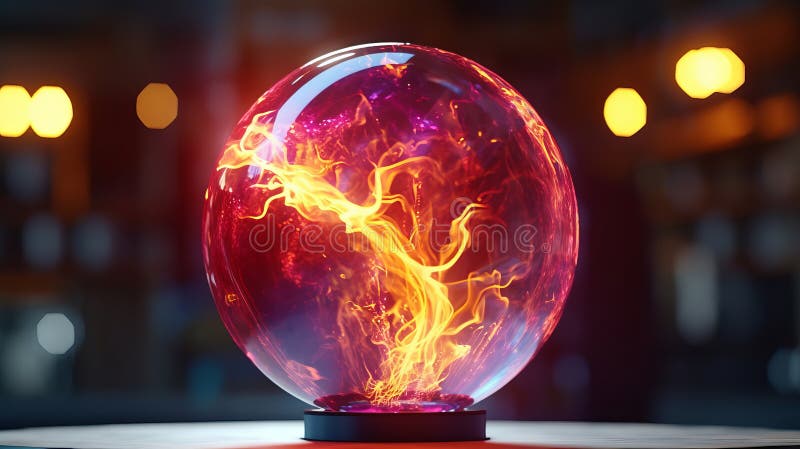 Static Electricity in Plasma on a Tesla Sphere. Generative AI Stock ...