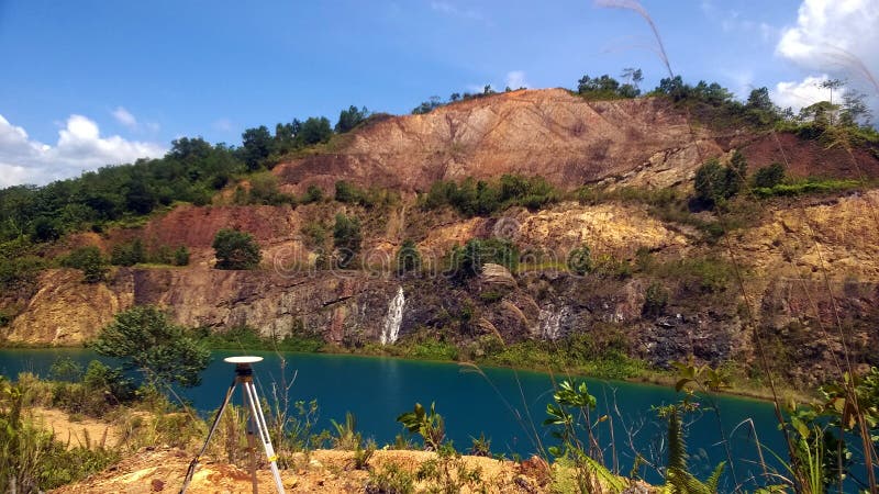 Static Method Geodetic Gps Observation Situation Stock Image - Image of ...