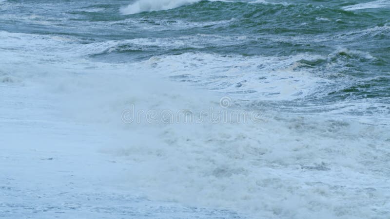 Ocean Waves during a Storm. Bad Weather Cyclone Hurricane Wind. Static ...