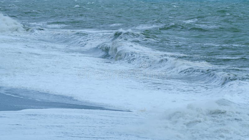 Powerful Stormy Sea Waves. Climate Change Effect on the Weather Crating ...