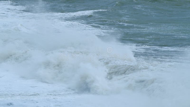 Powerful Stormy Sea Waves. Climate Change Effect on the Weather Crating ...