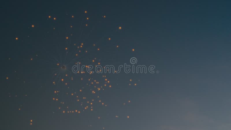 Static Shot of Fireworks Exploding in the Sky. the Display is Vibrant ...