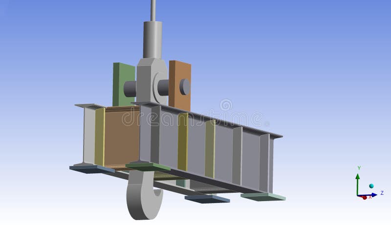 Industrial Lifting Beam for a Hydropower Project Stock Illustration ...