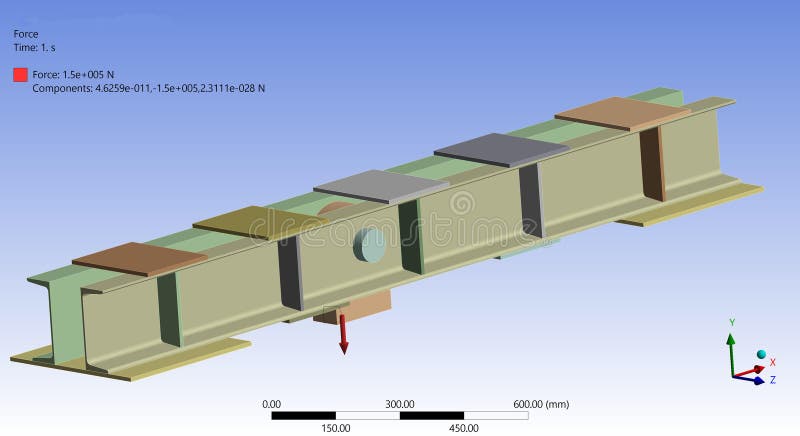 Industrial Lifting Beam for a Hydropower Project Stock Illustration ...