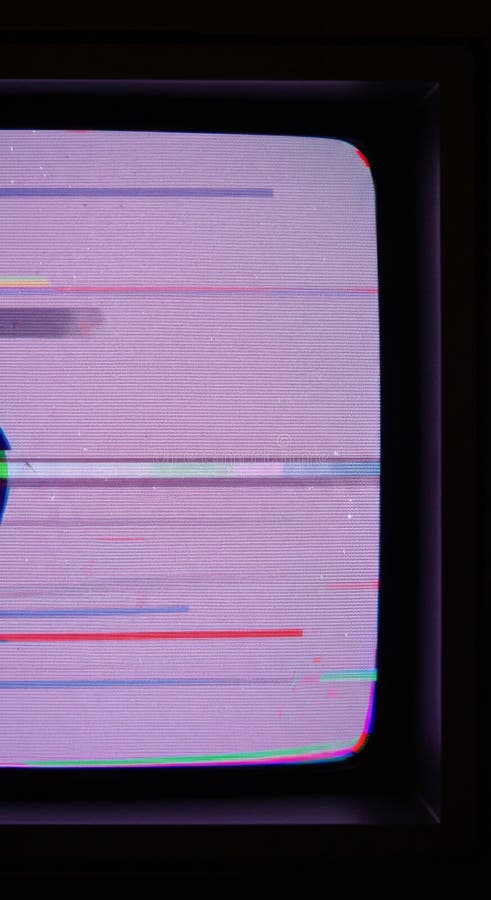 Static Television Screen with Color Interference Stock Illustration ...