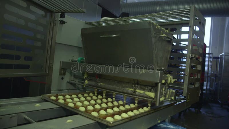 Cake on the Conveyor Line. Cake Production. Production of Cakes in a ...
