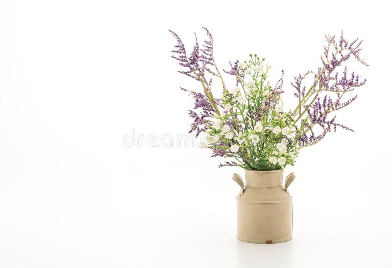 Statice and Caspia Flower in Vase Stock Image - Image of closeup, blue ...