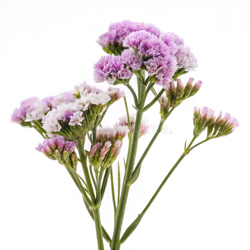 Statice Flower Isolated on White Background Stock Illustration ...