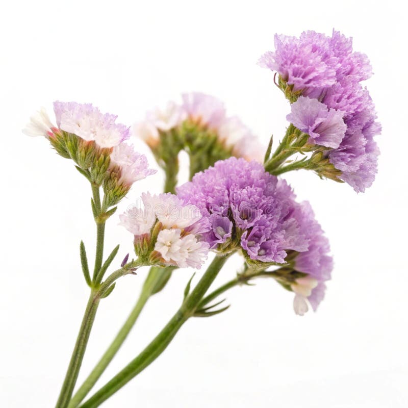 Statice Flower Isolated on White Background Stock Illustration ...