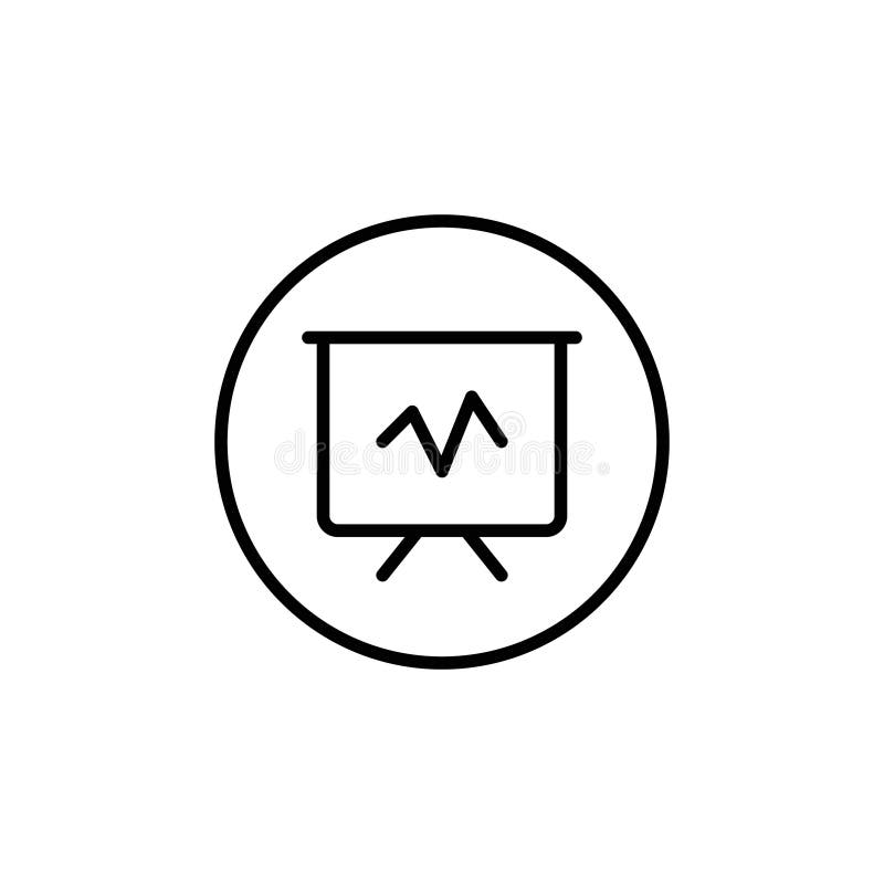 Statics Icon Thin Vector Set Stock Vector - Illustration of black ...