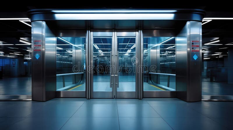 Station automatic door stock illustration. Illustration of operation ...