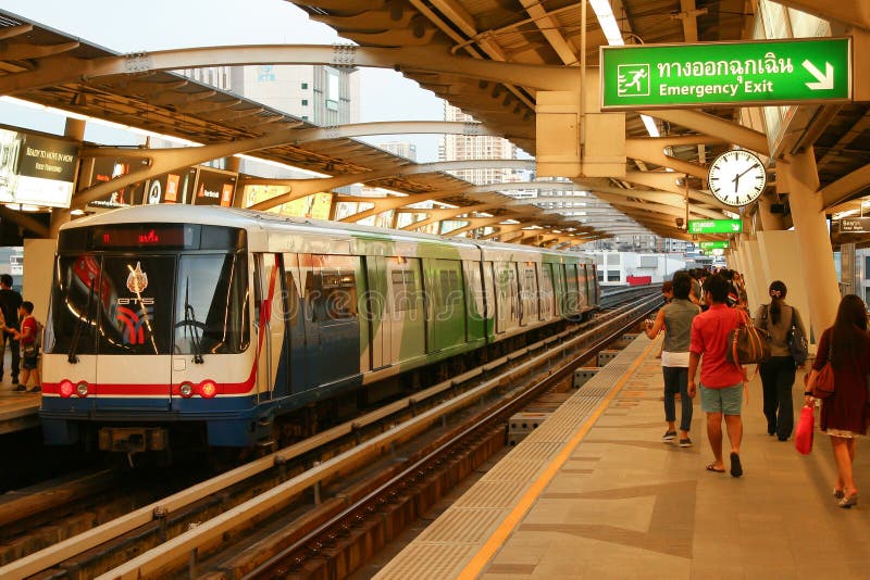 Station of Bangkok Mass Transit System Editorial Photo - Image of ...