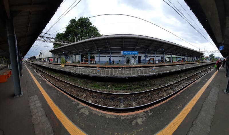 Station of Bojong Gede stock image. Image of architecture - 264340061