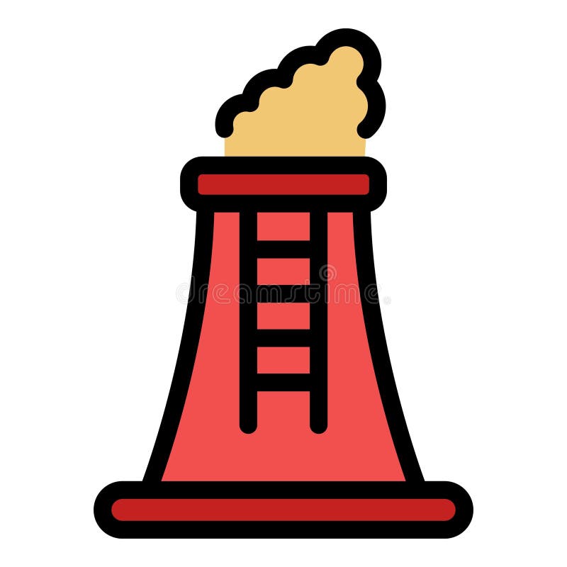 Industrial Chimney Icon Simple Vector. Smoke Brick Stock Vector - Illustration of construction ...