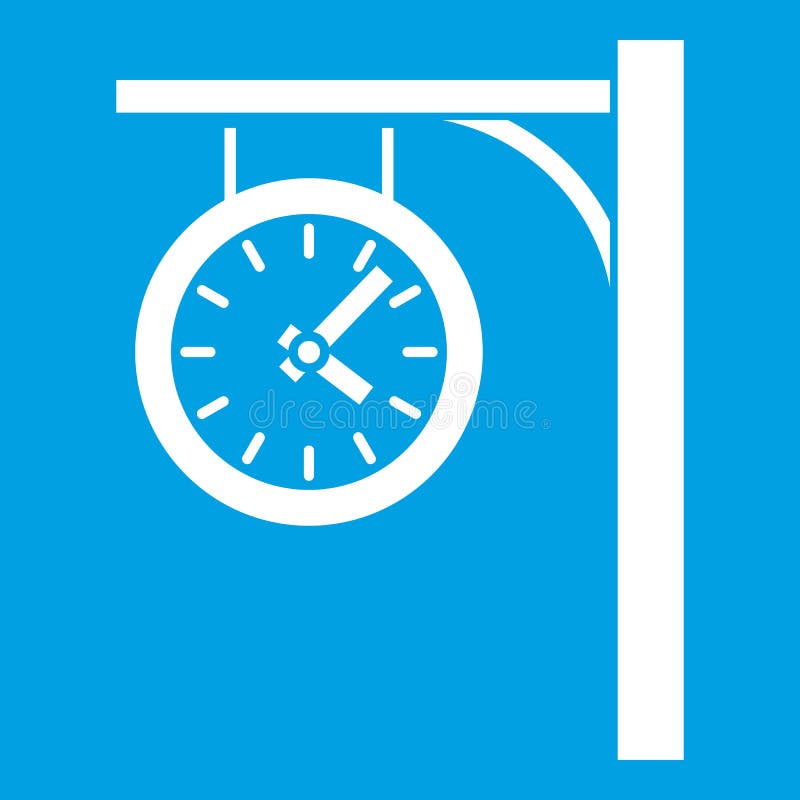 Clock Train Platform Icon Outline Vector. Station Metro Stock Vector ...