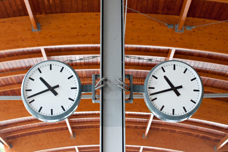 Station Clock stock image. Image of antique, train, metal - 33336989