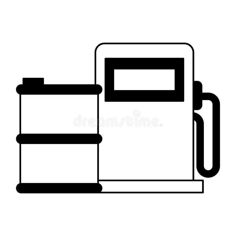 Station Gas and Barrel Oil Energy Renewable Stock Vector - Illustration ... Station Gas and Barrel Oil Energy Renewable Stock Vector - Illustration ...