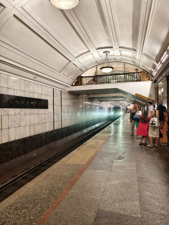 The Belorusskaya Station in the Moscow Metro, Showing Off Its Classic ...