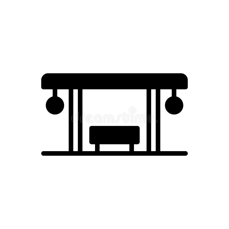 Black Solid Icon for Station, Stop and Location Stock Vector ...