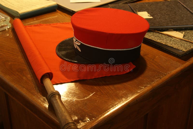 Old Station master red hat stock photo. Image of train - 288976436