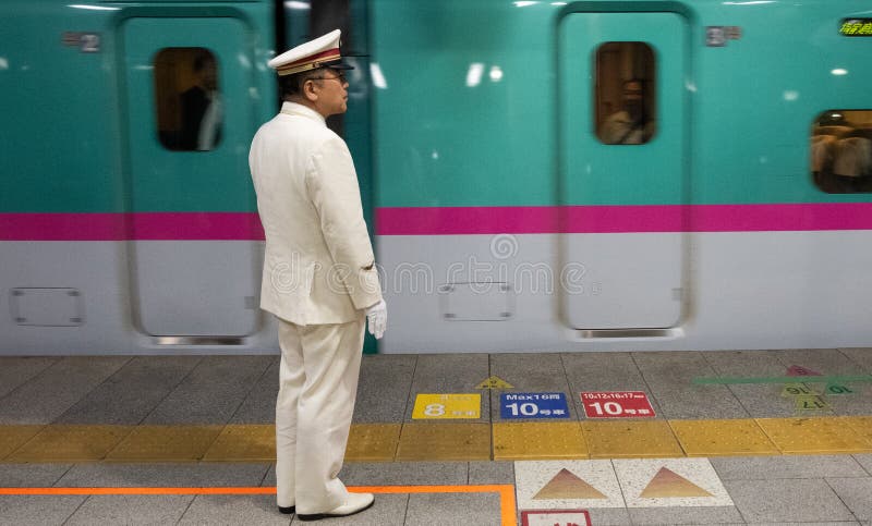 Station Master With Red And Green Flags Editorial Photography - Image ...