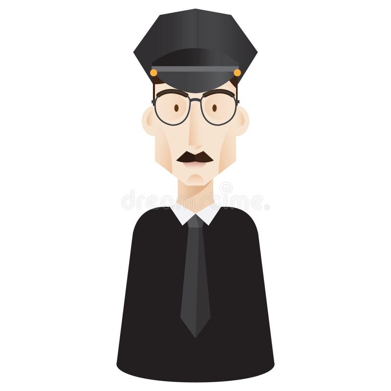 Station Master. Vector Illustration Decorative Design Stock Vector ...