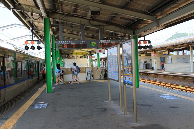 Station at Mihara japan editorial image. Image of landscape - 99699555