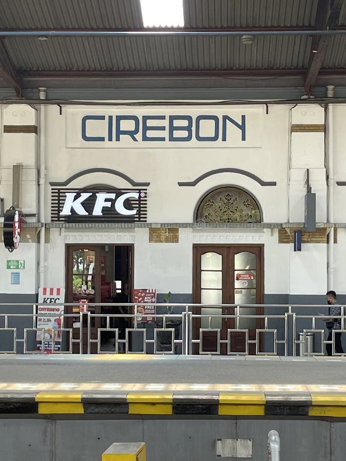 Station Sign with Square Window, Cirebon Station is One of the Largest Stations in West Java ...