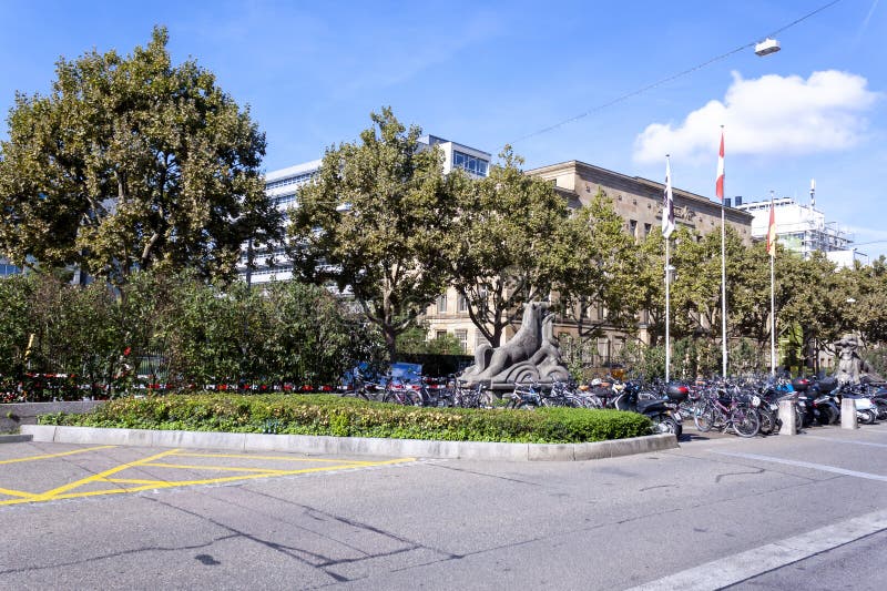 Station Square in Basel in Mid-September Editorial Photo - Image of ...