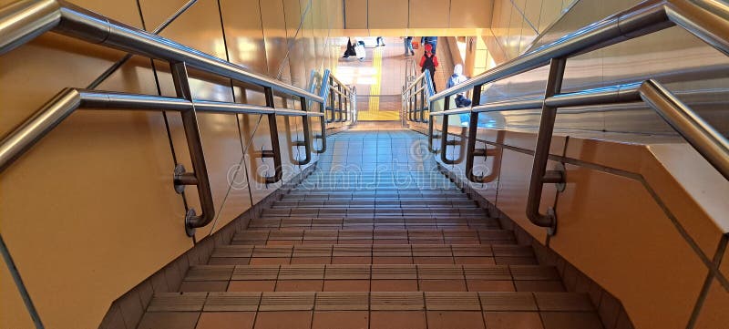 Station stairs stock photo. Image of railway, subway - 262505348