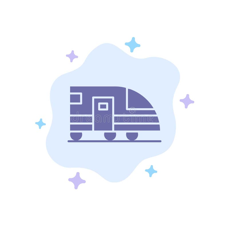 Station, Subway, Train, Transportation Blue Icon on Abstract Cloud ...