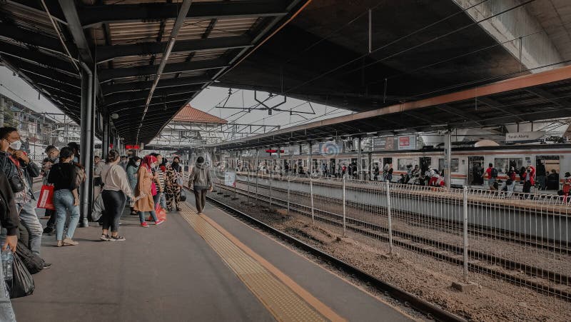 Station Train indonesia editorial image. Image of city - 283494615