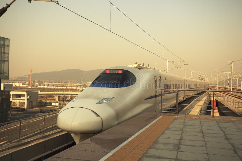 Station Was Travel High-speed Train Stock Image - Image of platform ...