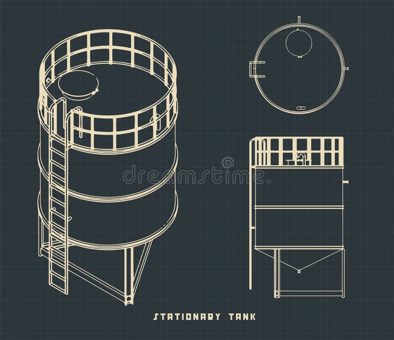 Stationary big tank stock vector. Illustration of large - 171619637