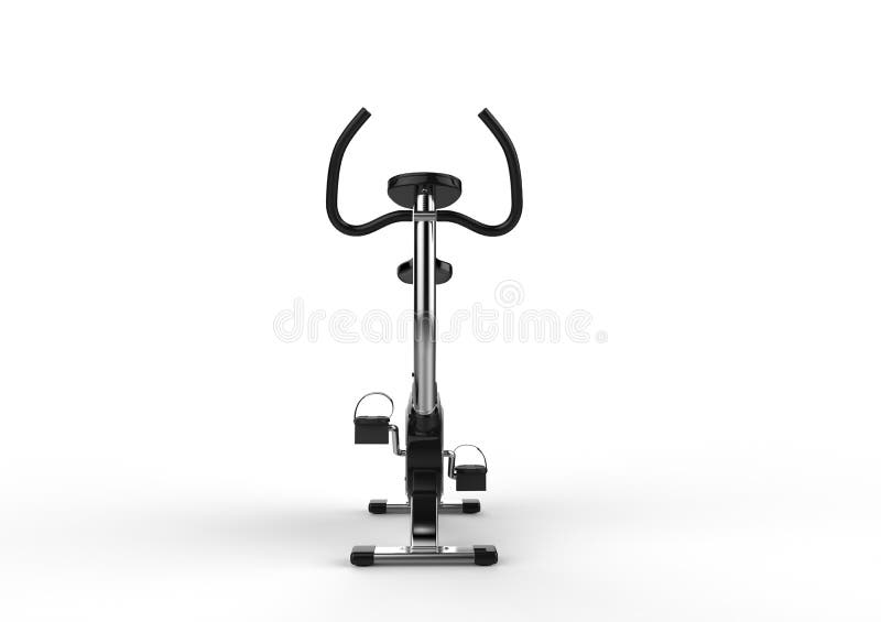 Stationary Bike - Front View Stock Illustration - Illustration of build ...