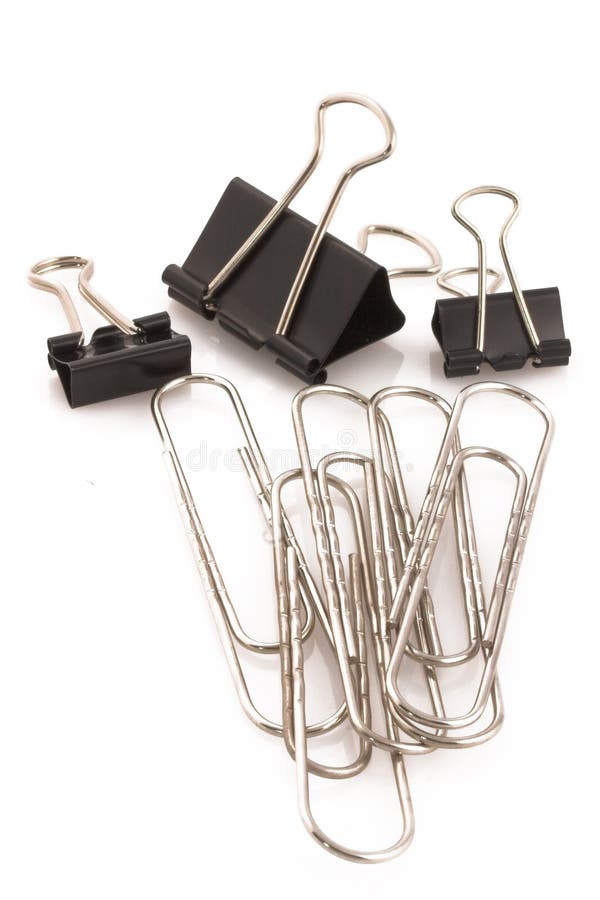 Stationary clips stock image. Image of supplies, metallic - 956179