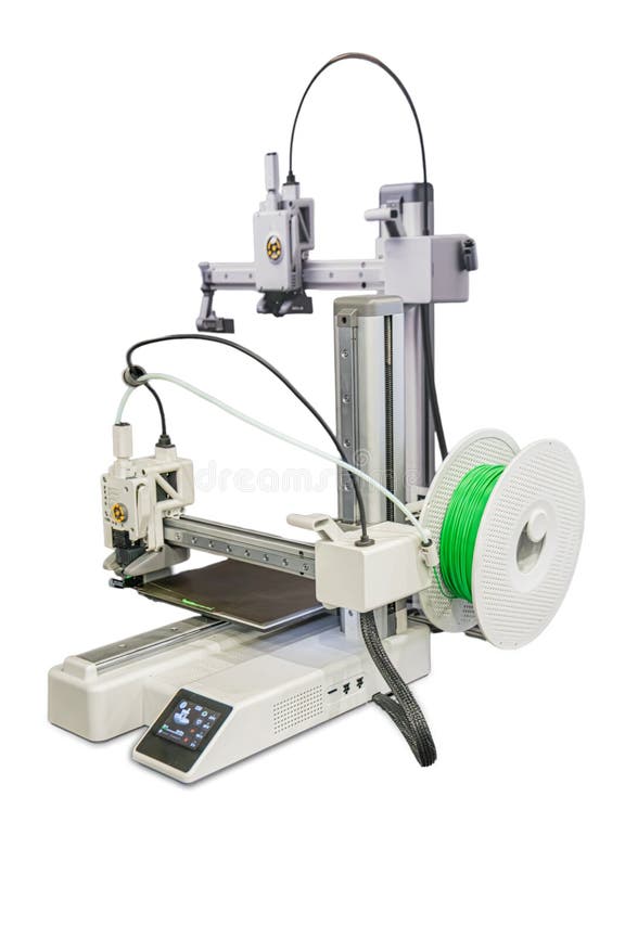 A Stationary CNC Router, Predominantly White with a Flat Work Surface ...