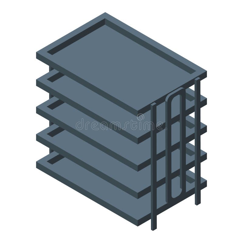Stationary Paper Tray Icon Isometric Vector. Empty Stack Stock Vector ...