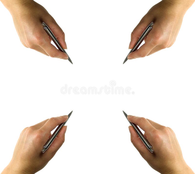 Stationary - pen in hand stock photo. Image of educated - 3062380
