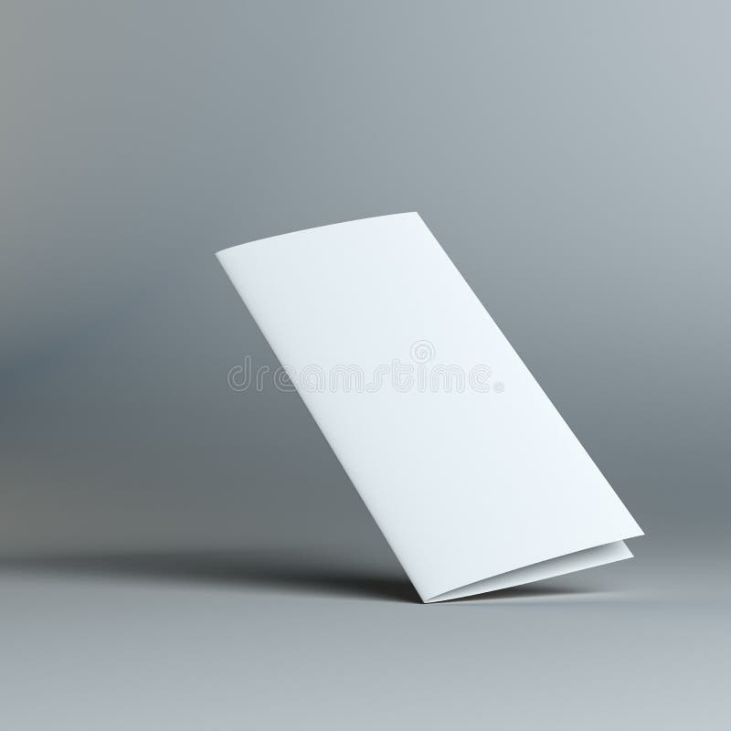 Stationary Positioned Two Fold Paper Brochure. Stock Photo - Image of ...