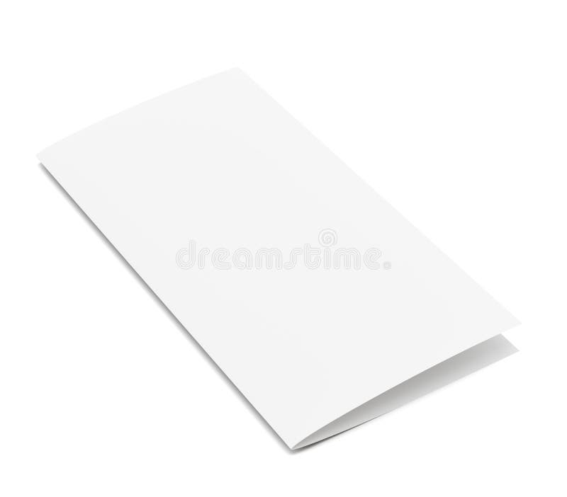 Stationary Positioned Two Fold Paper Brochure Stock Illustration ...