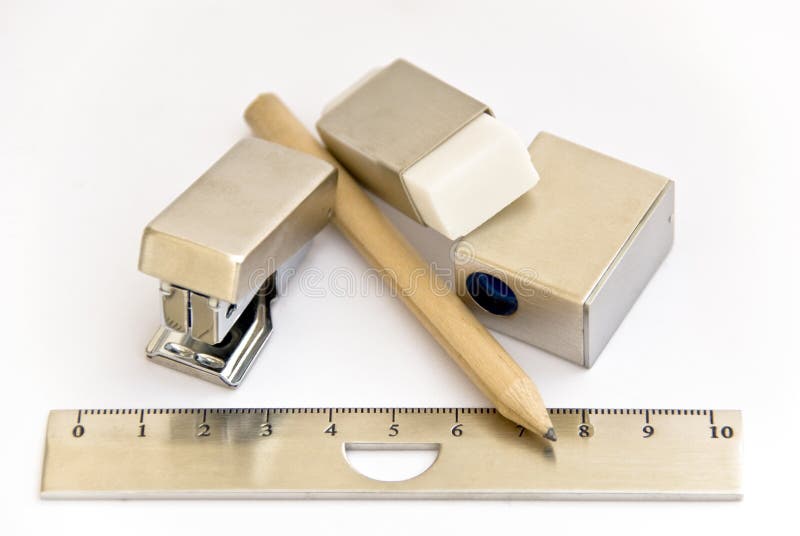 Stationary Set stock image. Image of education, staplers - 17652671