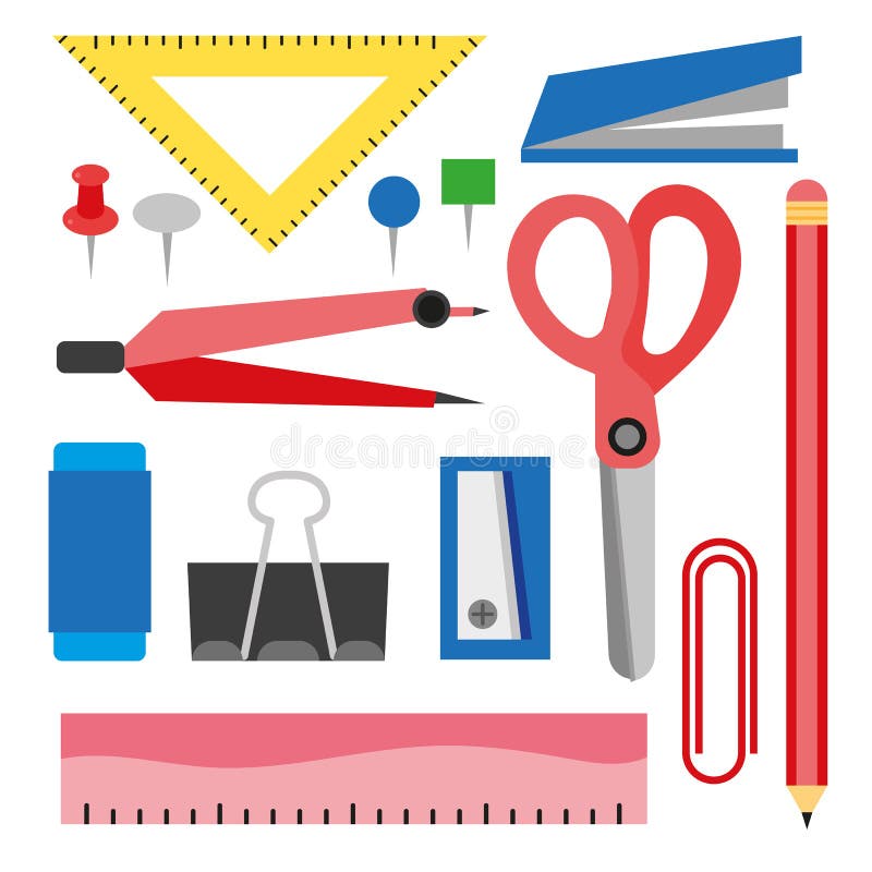 Stationary Vector Set , Hand Draw Sketch Seamless Pattern Vector Stock ...